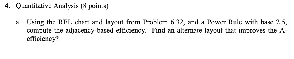 Solved 4. Quantitative Analysis (8 points a. Using the REL | Chegg.com