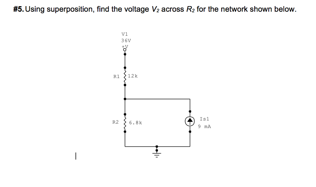 Solved Using superposition, find the voltage V_2 across R_2 | Chegg.com
