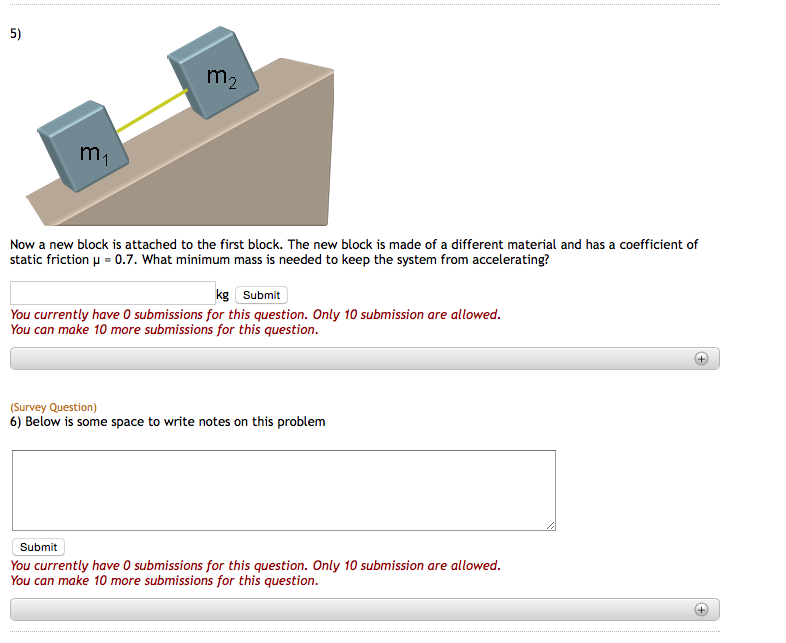 Solved Mass On Incline 2 1 2 345 6 A block with mass m1-9.4 | Chegg.com