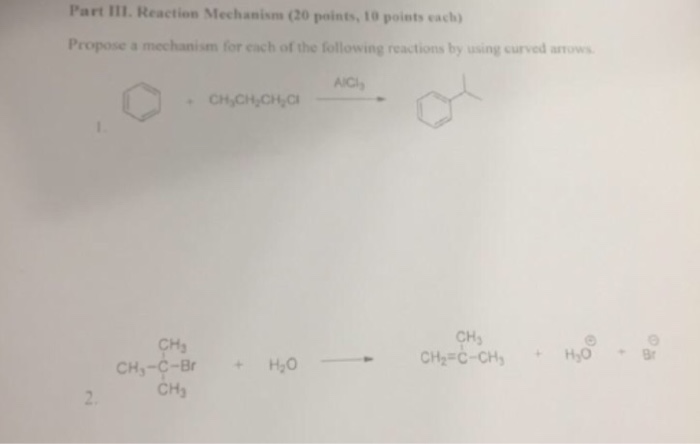 Solved Reaction Mechanism Propose a mechanism for each of | Chegg.com