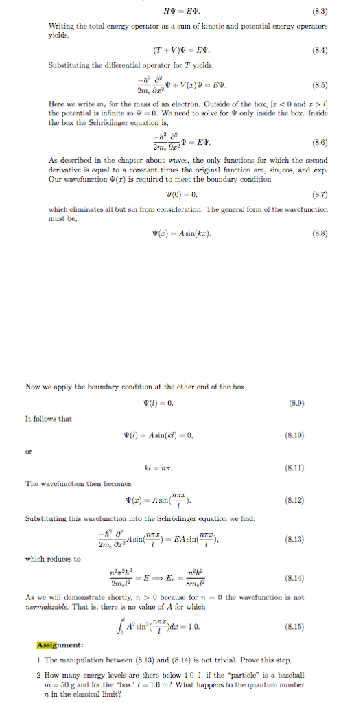 Solved H psi = E psi. Writing the total energy operator as a | Chegg.com
