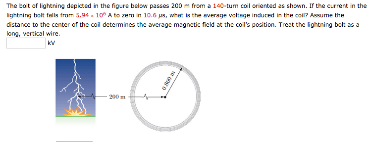 Solved The bolt of lightning depicted in the figure below | Chegg.com