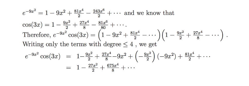 Solved Use multiplication or division of power series to | Chegg.com
