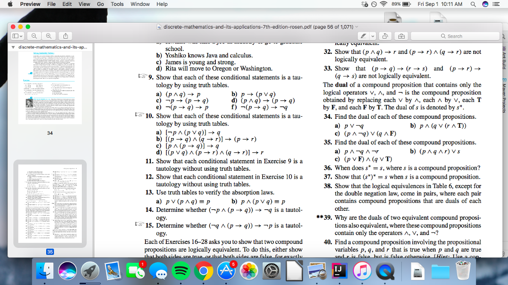 prove tautology using logical equivalences