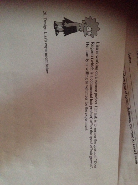 Solved Lisa is working on a science project. Her task is to | Chegg.com