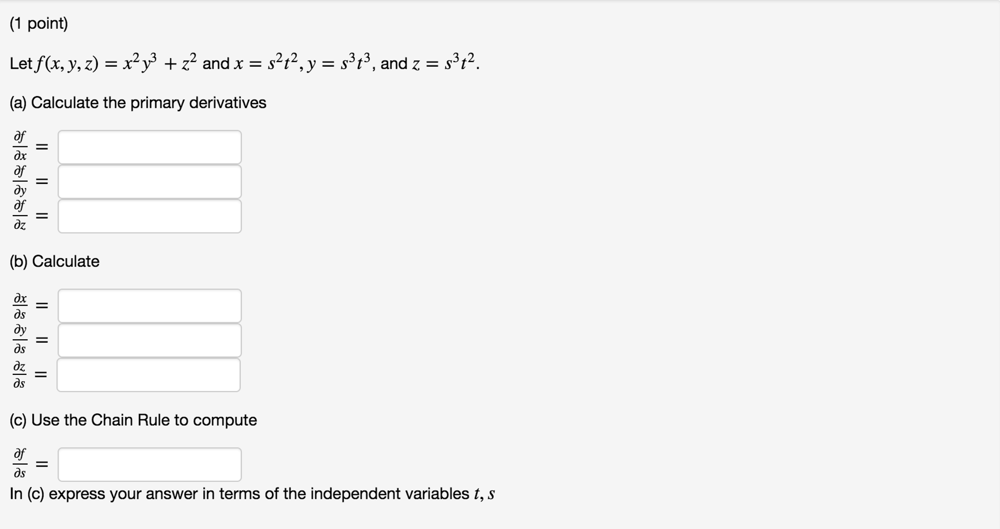 Solved Let F x Y Z X 2 Y 3 Z 2 And X S 2t 2 Y Chegg