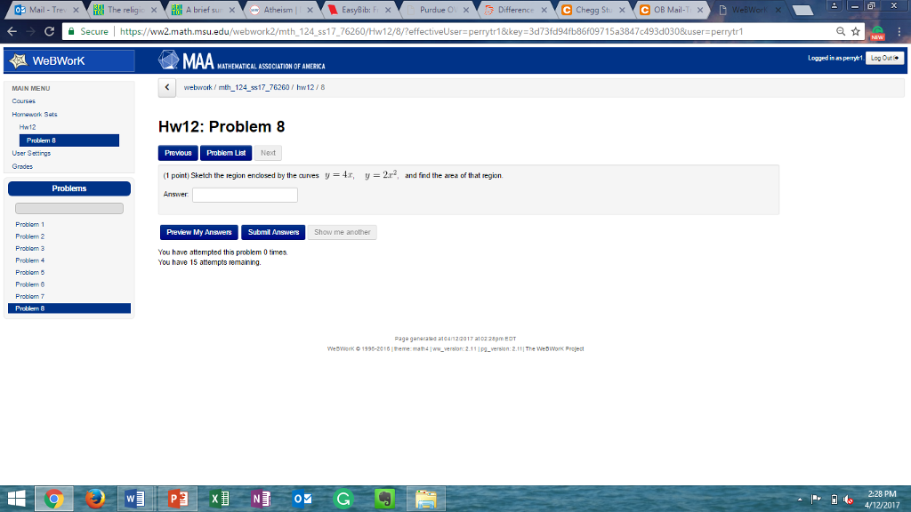 Calculus Archive | April 13 2017 | Chegg.com