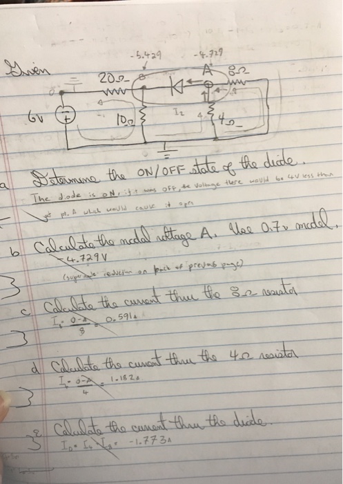 Solved Determine the ON/OFF state of the diode. b. | Chegg.com