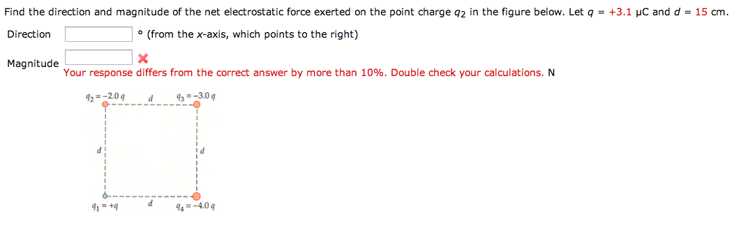 Solved Find the direction and magnitude of the net | Chegg.com