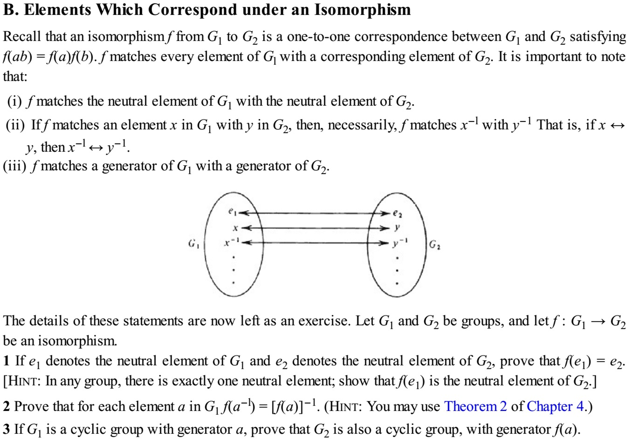 Solved Elements Which Correspond under an Isomorphism | Chegg.com