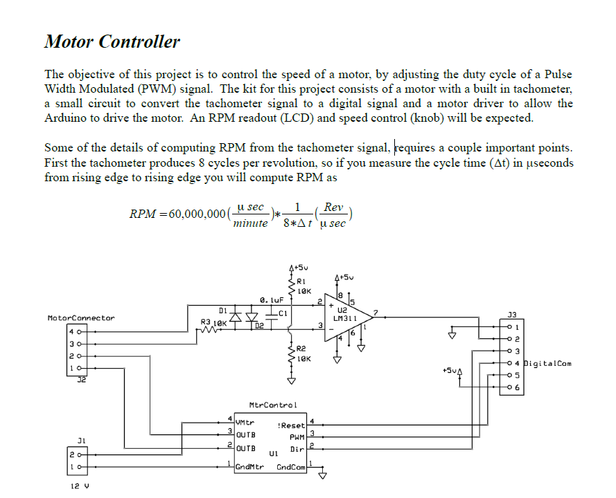 The objective of this project is to control the speed | Chegg.com