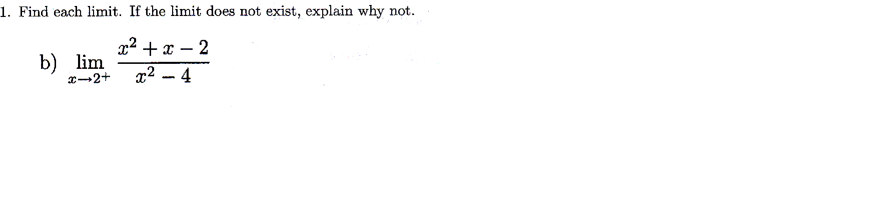 Solved Find each limit. If the limit does not exist, explain | Chegg.com