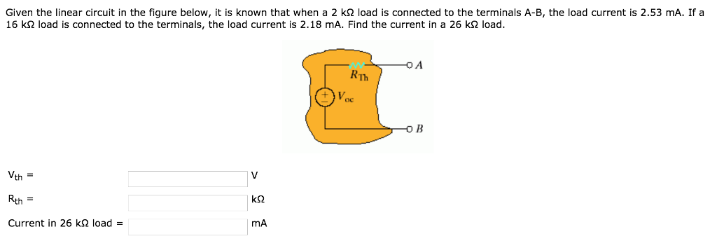 Solved Given the linear circuit in the figure below, it is | Chegg.com