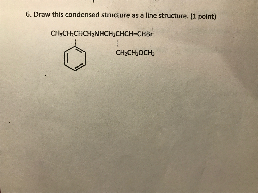 Solved Draw this condensed structure as a line structure. | Chegg.com Solved Draw this condensed structure as a line structure. | Chegg.com