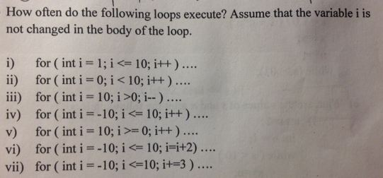 Solved How Often Do The Following Loops Execute Assume That