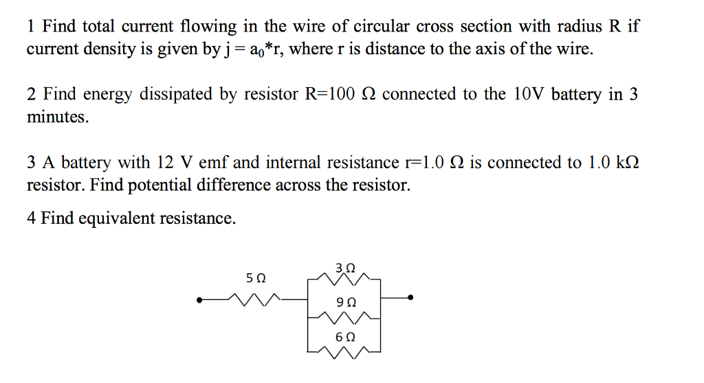 Solved Find total current flowing in the wire of circular | Chegg.com