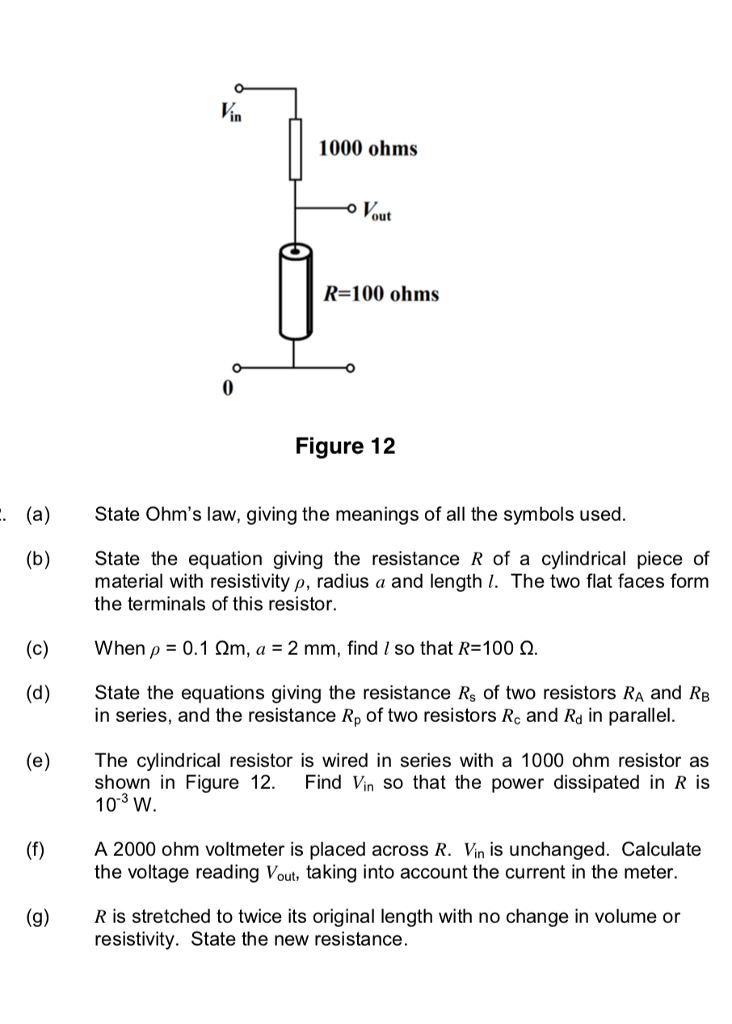 Solved in 1000 ohms Vout R-100 ohms Figure 12 (a) State | Chegg.com