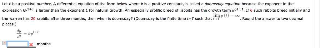 Solved Let c be a positive number. A differential equation | Chegg.com
