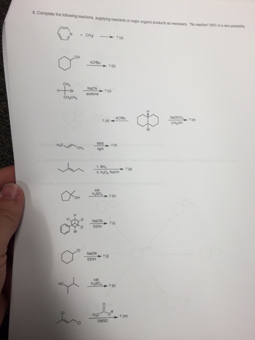 Solved Complete the following reactions. supplying | Chegg.com
