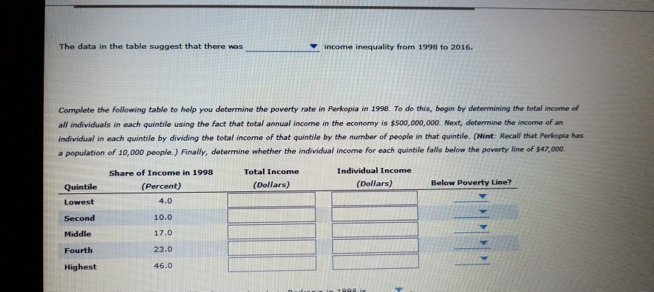 Solved: 1. Income Inequality And The Poverty Rate Followin... | Chegg.com
