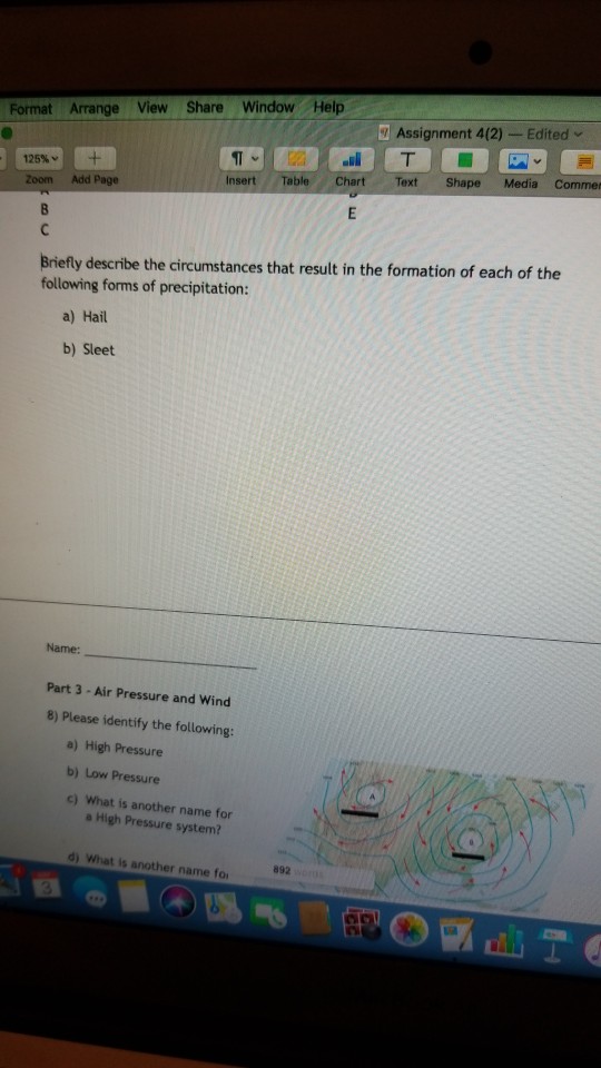 Solved t Format Arrange View Share Window Help Assignment | Chegg.com