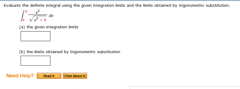 Solved Evaluate the definite integral using the given | Chegg.com
