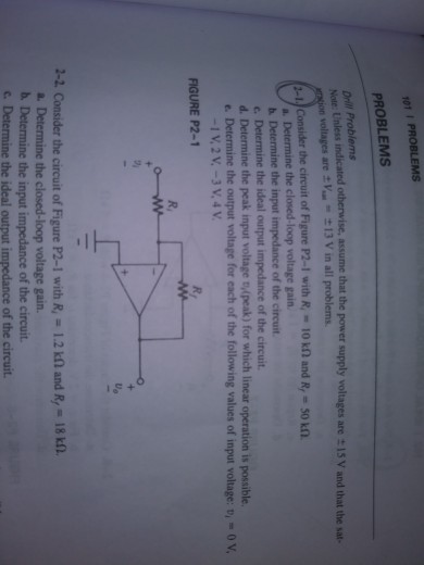 Solved 102」IDEAL OPERATIONAL AMPLIFIER ANALYSIS AND DESIGN | Chegg.com