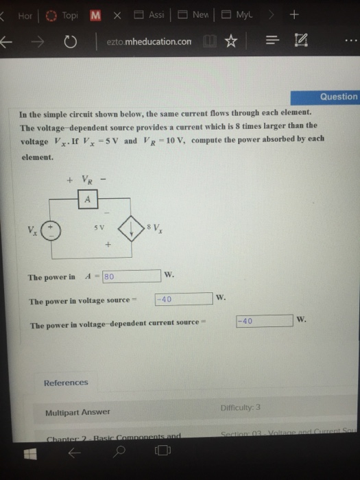 Solved In the simple circuit shown below, the same current | Chegg.com