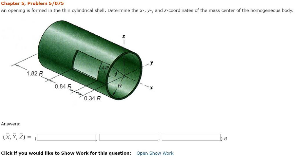 Solved An opening is formed in the thin cylindrical shell. | Chegg.com
