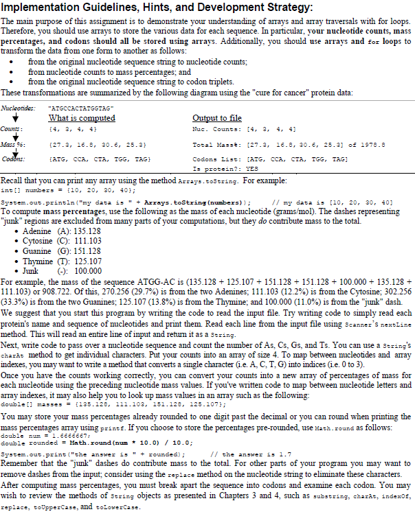 Having trouble with DNA java code please help So | Chegg.com