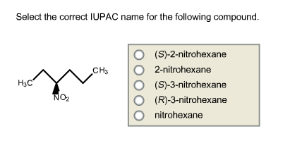 Solved Select the correct IUPAC name for the following | Chegg.com