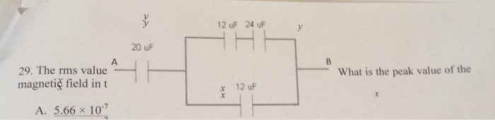 Solved The rms value magnetic field in t what is the peak | Chegg.com