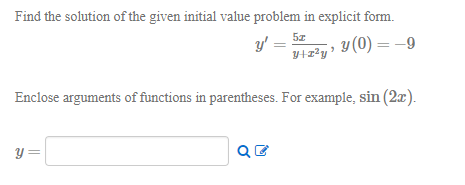 Solved Find the solution of the given initial value problem | Chegg.com