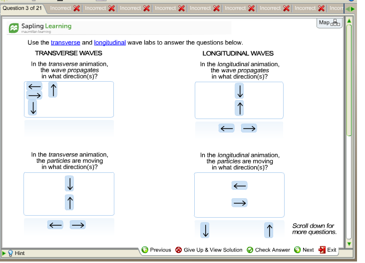 Solved Use the transverse and longitudinal wave labs to | Chegg.com