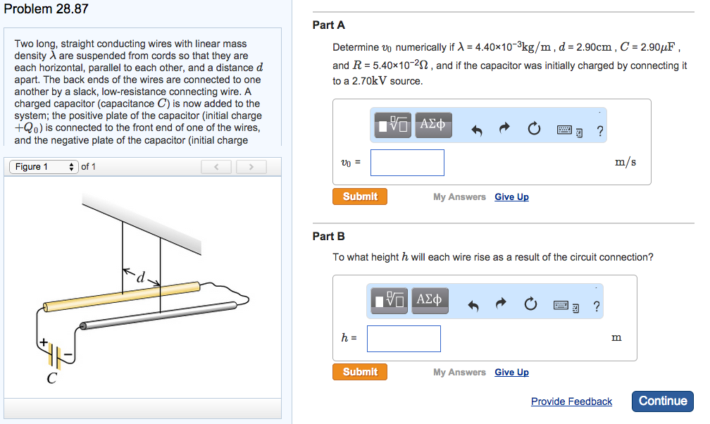 Solved Two long, straight conducting wires with linear mass | Chegg.com