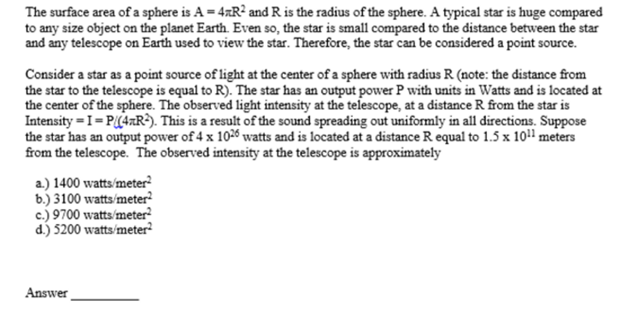 Solved The surface area of a sphere is A = 4piR^2 and R is | Chegg.com