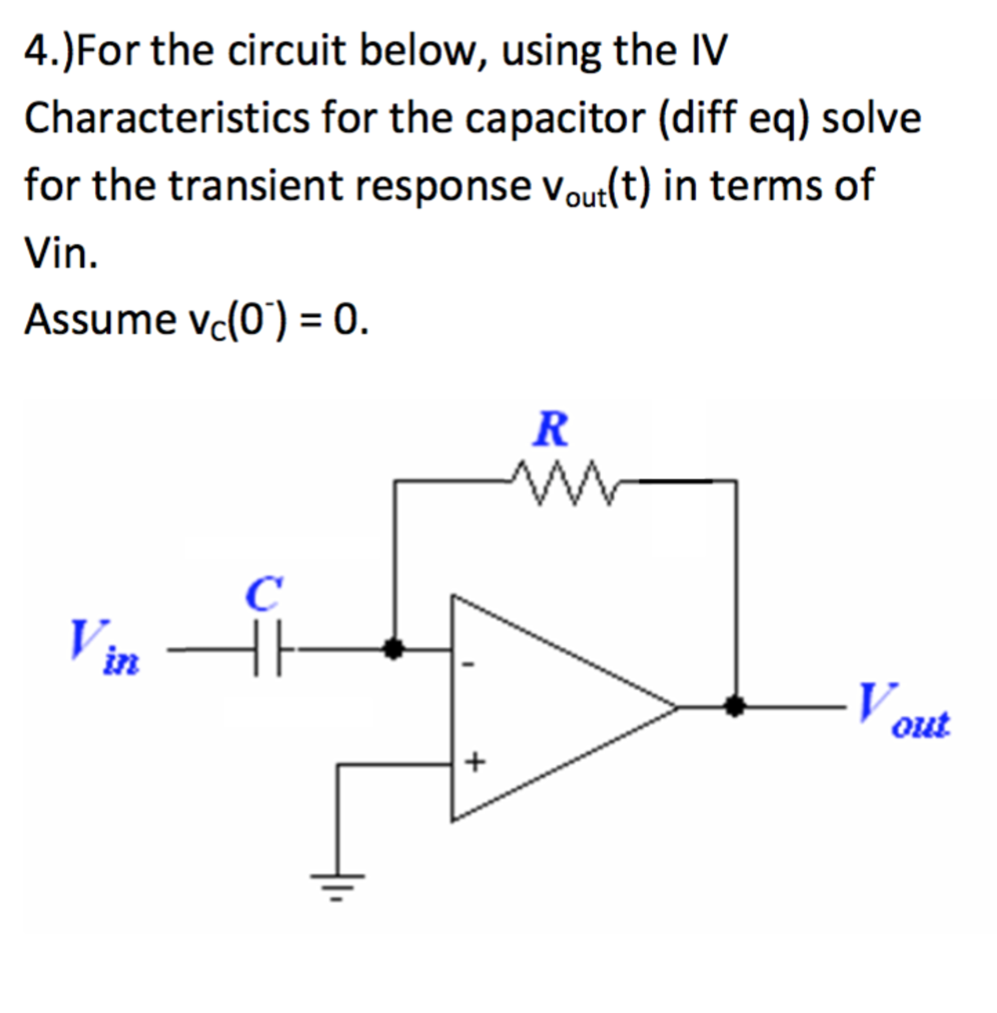 Solved For the circuit below, using the IV Characteristics | Chegg.com