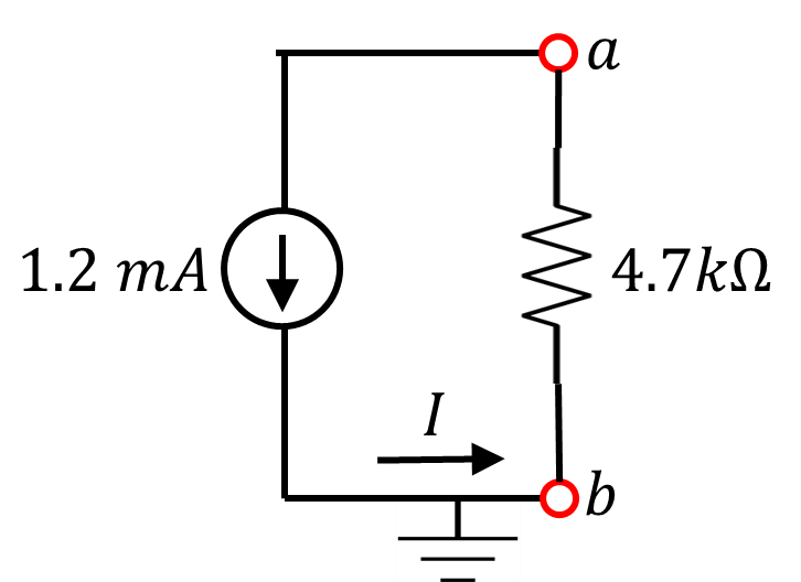 Solved Figure 2. Circuit with a current source and resistor | Chegg.com