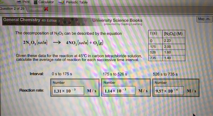 Solved The decomposition of N2O5 can be described by the | Chegg.com