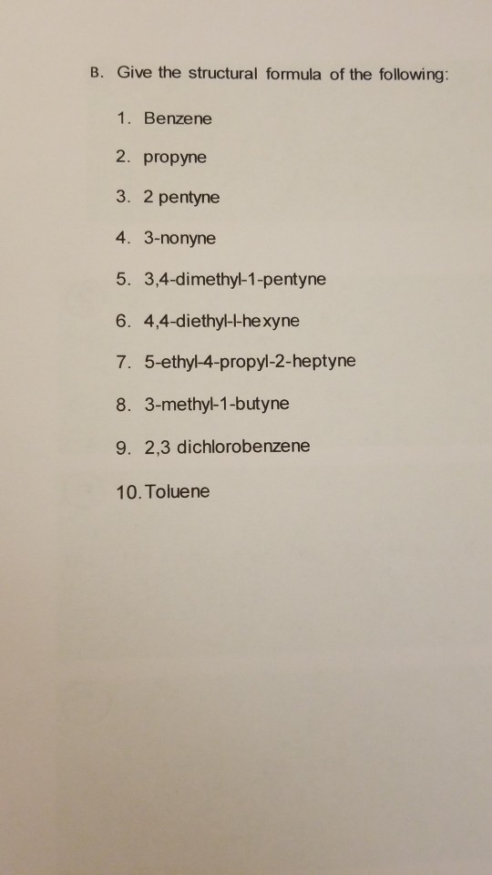 Nonyne Structural Formula