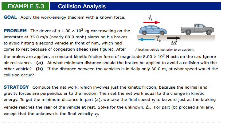Solved GOAL Apply the work-energy theorem with a known | Chegg.com