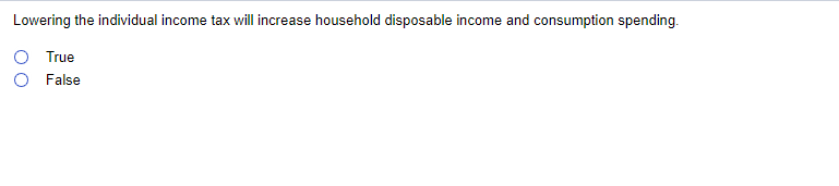 Solved Lowering the individual income tax will increase | Chegg.com