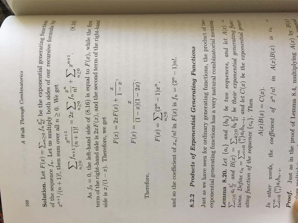 Solved Combinatorics Expoential Generating Functions Can