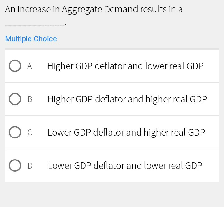 Solved An decrease in Aggregate Supply results in a Multiple | Chegg.com