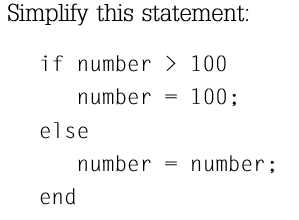 Solved Simplify this statement: if number > 100 number = | Chegg.com