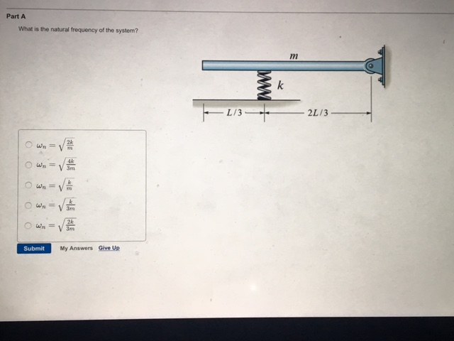 Solved What is the natural frequency of the system? omega_n | Chegg.com