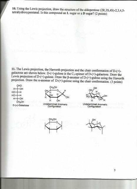 Solved Using the Lewis projection, draw the structure of the | Chegg.com