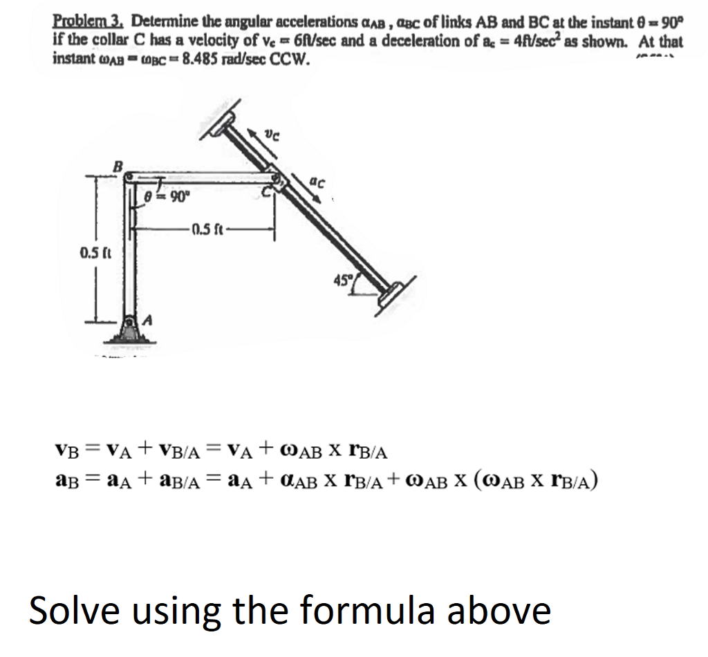 Solved Determine the angular accelerations alpha_AB, | Chegg.com