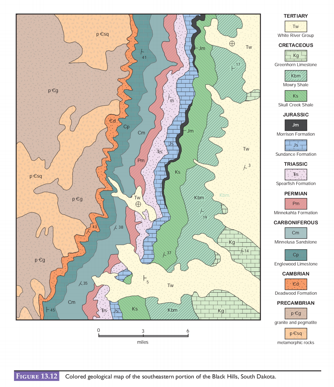 Solved Use the geologic map in figure 13.12 in your lab | Chegg.com