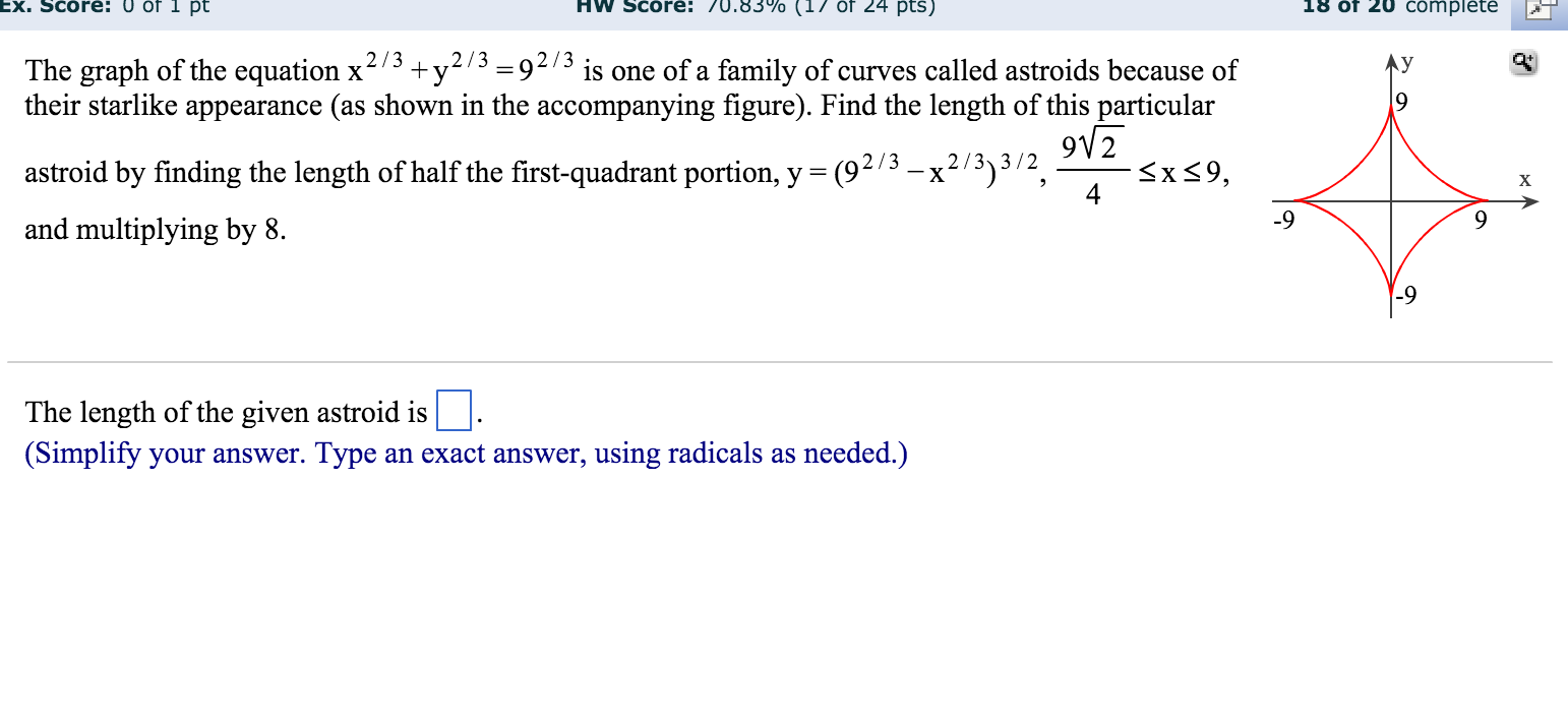 Solved The Graph Of The Equation X 2 3 Y 2 3 9 2 3 Is Chegg